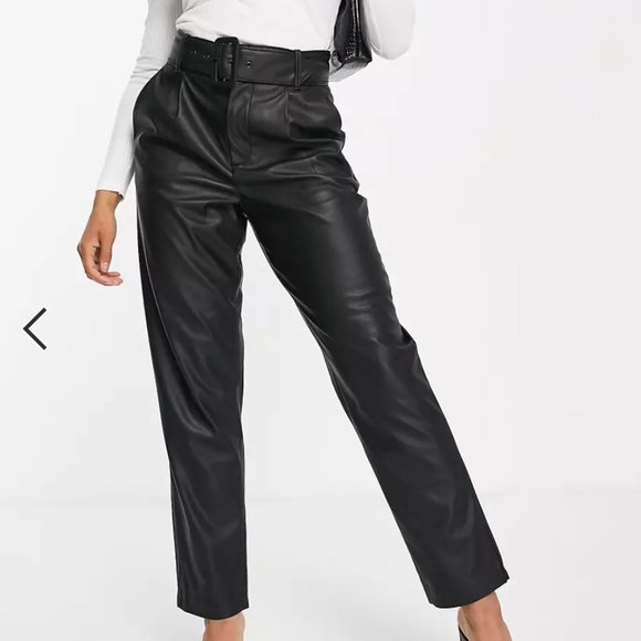 Vero Moda | Pants & Jumpsuits | Asos Vero Moda Faux Leather Cigarette ...